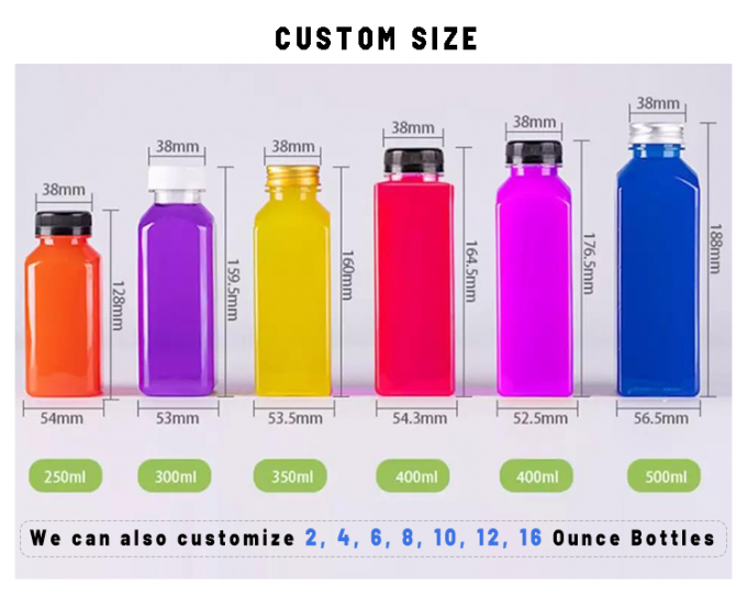 Safe 60ml Milk Tea Bottles Tasteless Juice Container Tight Sealed